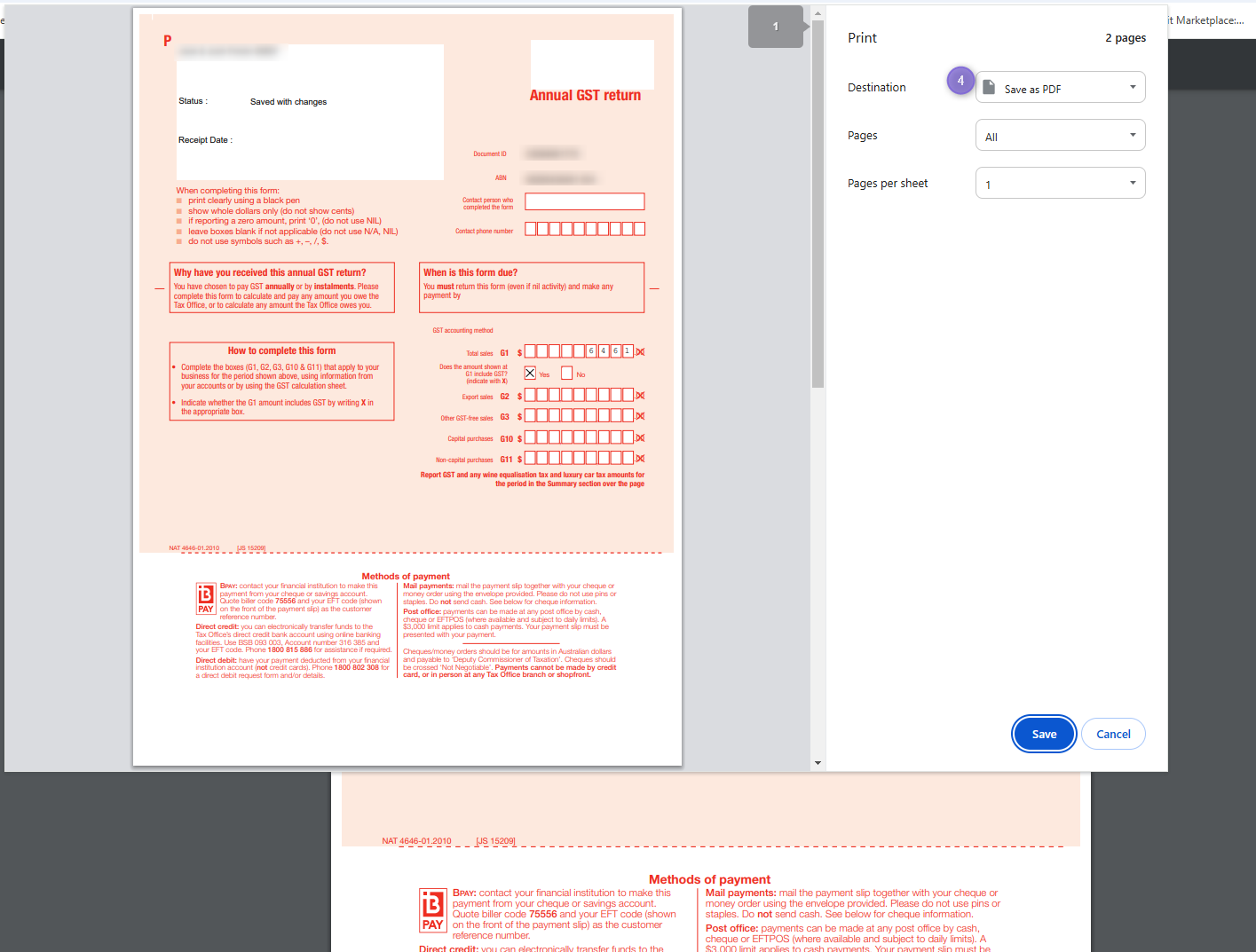 Why don't the figures appear in the BAS when I send it for signatures ...