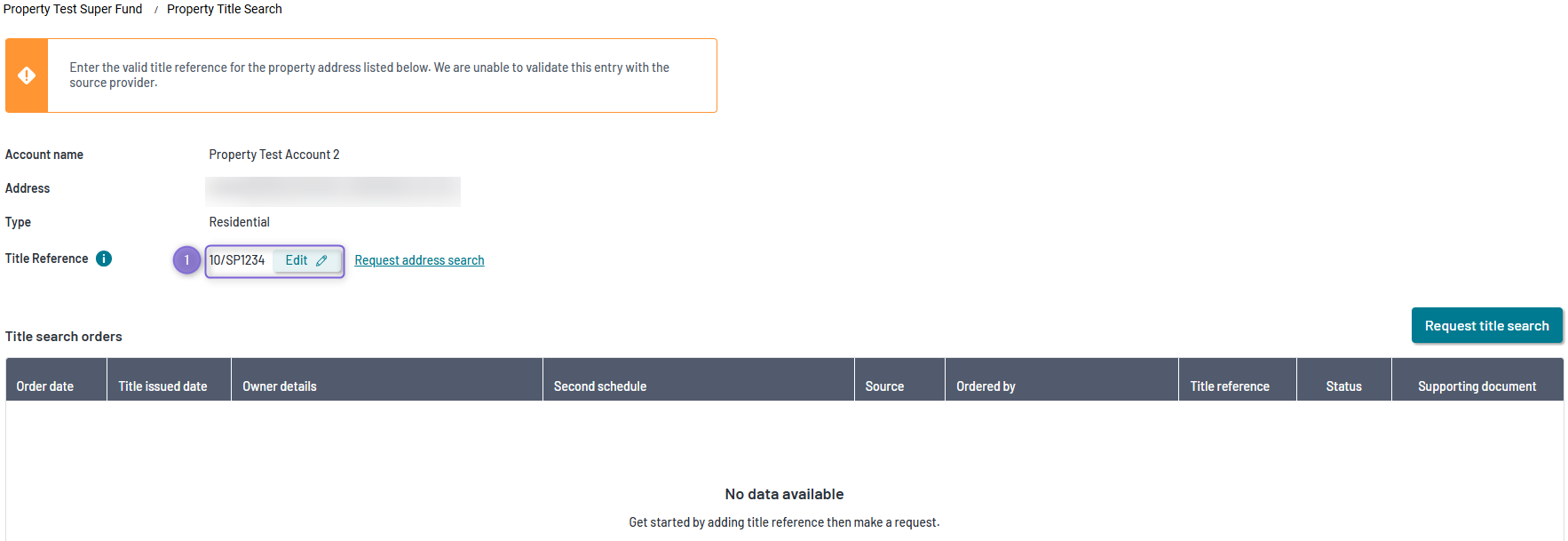 Property Title Search – Class Support