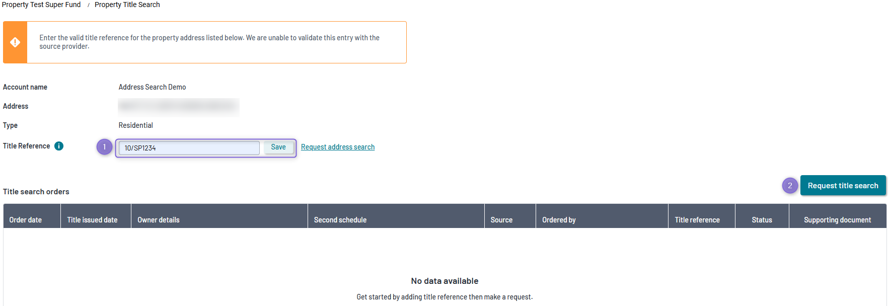 Property Title Search – Class Support