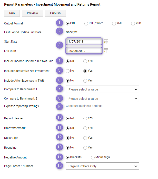 Investment Reports – Class Support