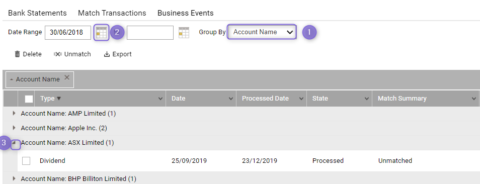 Browse Events – Class Support