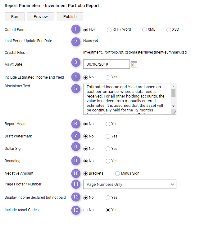 Investment Reports – Class Support
