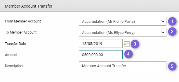Reserve Account Transfer – Class Support