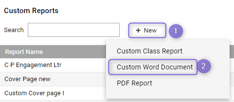 Custom Reports – Class Support
