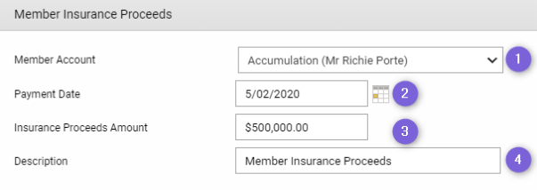 Member Insurance Proceeds – Class Support