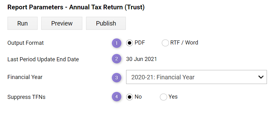 Tax Reports – Class Support
