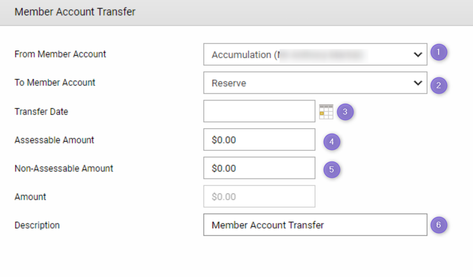 Reserve Account Transfer – Class Support
