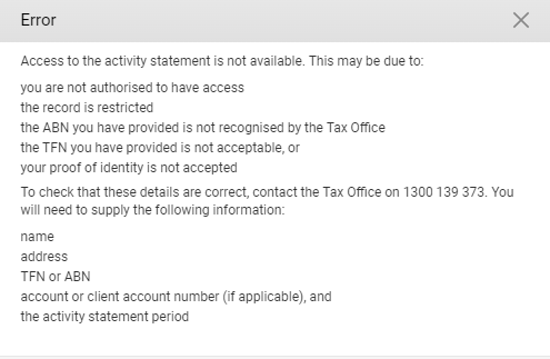 Unable to call ATO verification services - please review the Tax Agent ...