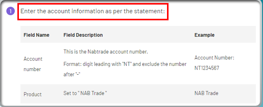 Setting up NAB Trade Feed Correctly – Class Support