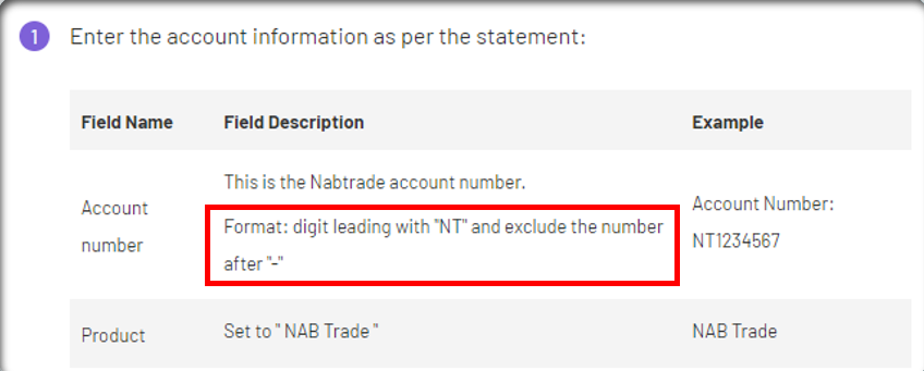 Setting up NAB Trade Feed Correctly – Class Support